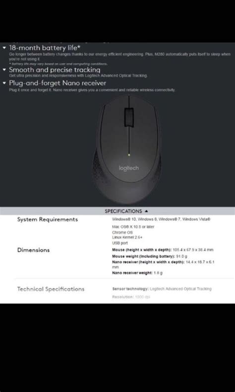 Bnib Logitech Wireless Mouse M275 Computers And Tech Parts And Accessories Mouse And Mousepads On