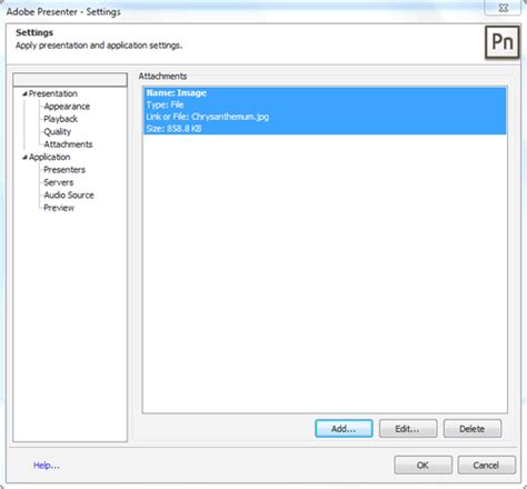 local publish settings in adobe presenter