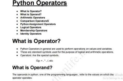 task 8 prepare a doc on operators conditional statements jumping