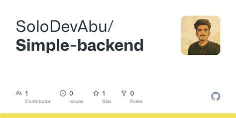 GitHub SoloDevAbu Simple Backend