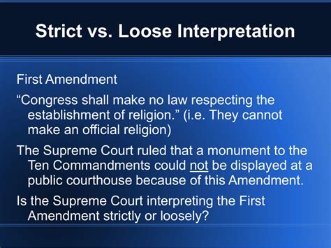 Strict Vs Loose Interpretation