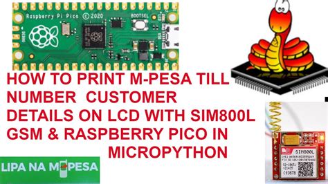print customer mpesa till number data on lcd with raspberry pico