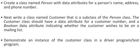 Solved Create A Class Named Person With Data Attributes