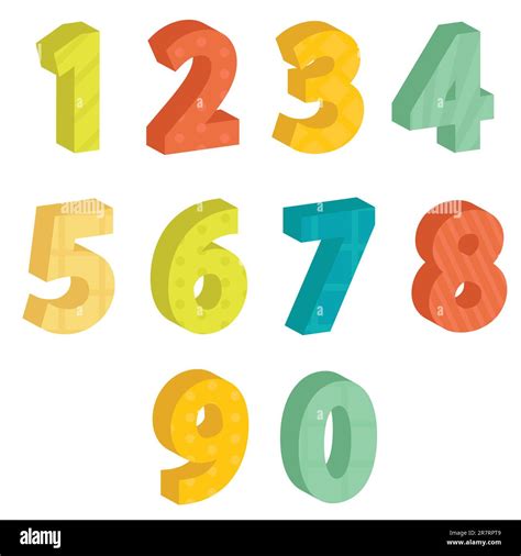 colorful numbers vector illustration stock vector image and art alamy