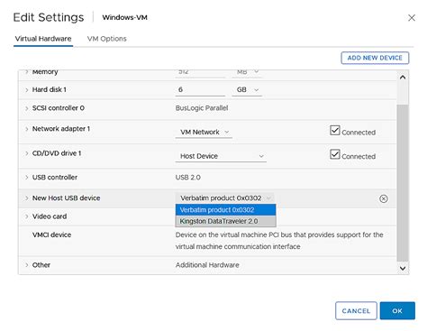 How To Add Usb Devices From A Vmware Esxi Host To A Virtual Machine Virtualization