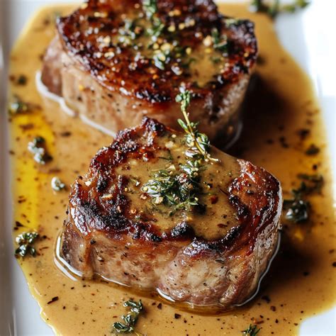 Lamb Chops With Mustard Thyme Sauce Lamb Chops Lamb Pork