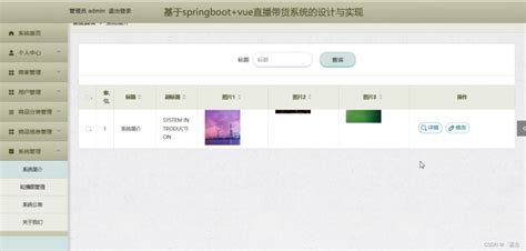 计算机毕业设计springbootvue直播带货系统的设计与实现96u8y9【附源码数据库部署lw】springboot直播平台开发