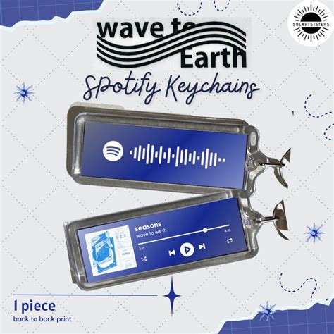 Wave To Earth Spotify Acrylic Keychains Scannable Code Minimalist Bag