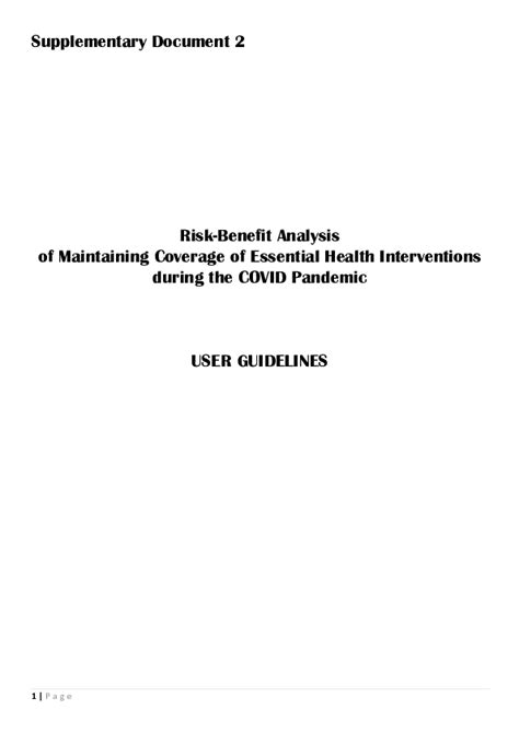 Pdf Supplementary Document 2 User Guidelines