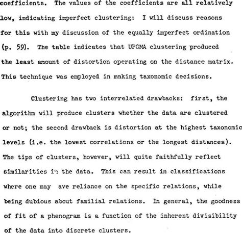 1ists Cophenetic Correlation Coefficients Resulting From The Download Table