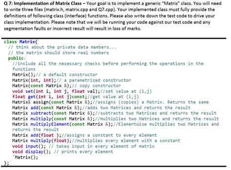 Solved Write Code In C Using Classes Class Members Must