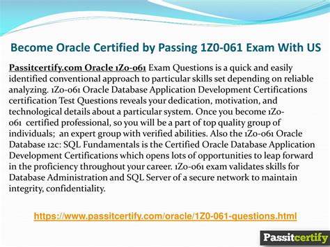 Ppt 1z0 061 Oracle Sql Server Questions April 2018 Updated Exams