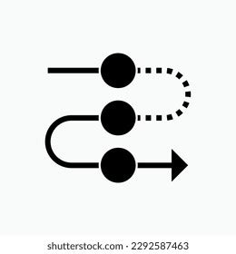 Flow Icon Proceed Process Symbol Stock Vector Royalty Free