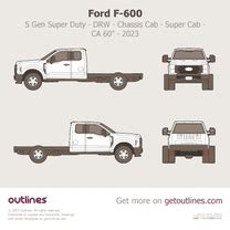 Ford F 600 Super Duty Drawings All Generations Outlines