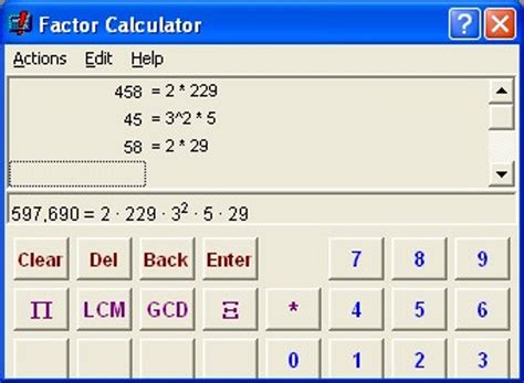 Factor Calculator Download