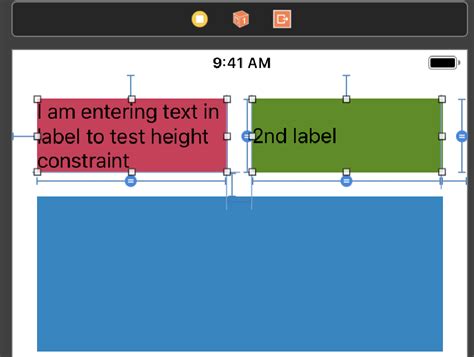 Ios NSLayoutContraints How To Position A Bottom View Below The Higher Of Two Labels Stack