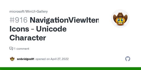 Navigationviewitem Icons Unicode Character · Issue 916 · Microsoft