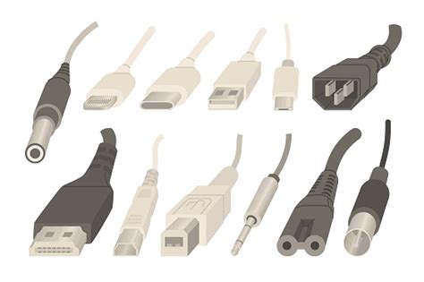 고주파 케이블 아날로그 오디오 및 비디오 신호를 전송하기 위한 Tv 플러그 다양한 통신 장비를 연결하기 위한 플러그 전기 제품 및 전원 어댑터 벡터 일러스트 레이 션 0명에