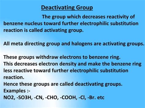 Activating And Deactivating Group Pptx