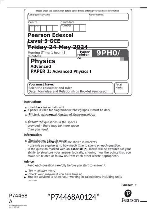 A Level Edexcel Physics June 2025 All Question Papers＋markschemes Stuvia Uk