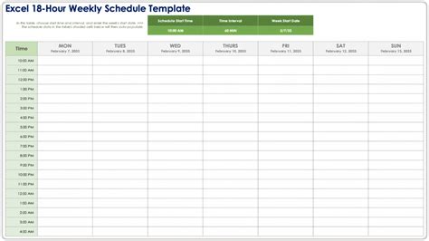 free hourly schedule templates all formats editable and printable