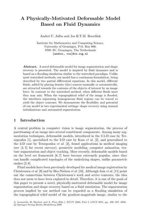 Pdf A Physically Motivated Deformable Model Based On Fluid Dynamics