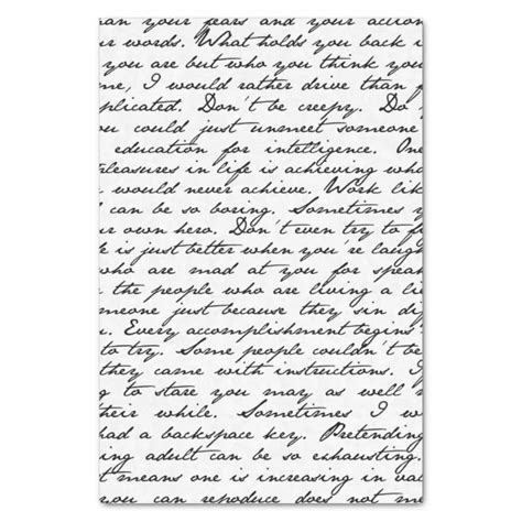 Script Handwriting Tissue Paper Zazzle
