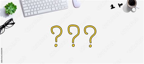 Question Marks With A Computer Keyboard And A Mouse Stock Photo Adobe Stock