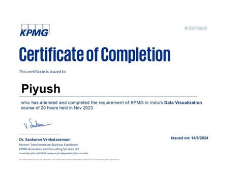 Piyush Sinha On Linkedin Datavisualization Kpmg Tableau Learning Continuousimprovement…