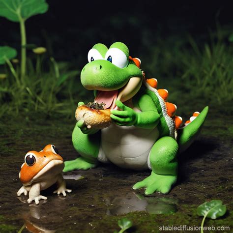Yoshi Eating Toad Stable Diffusion Online