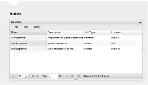 Mvc 4 Application With Flexigrid Jquery Ui And Jquery Validation