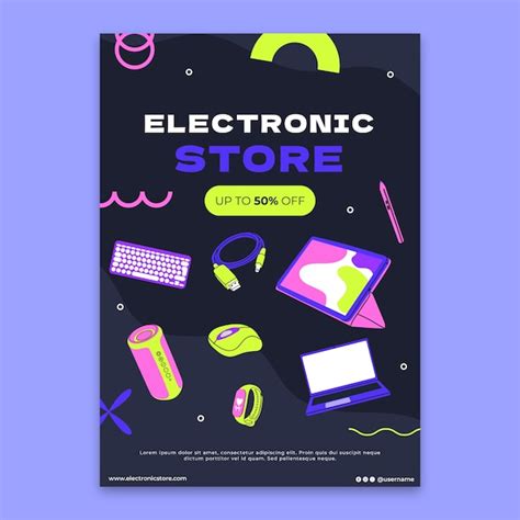 free vector electronics store template design