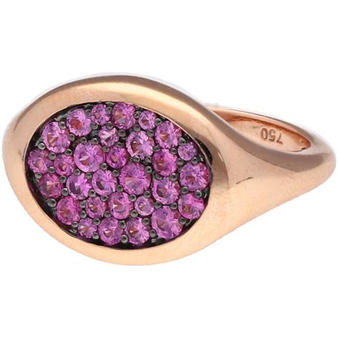 Anillo Vintage Con Zafiros Rosas Joyería Gordillo