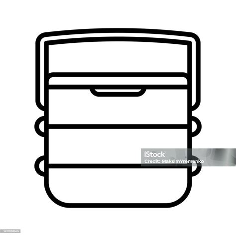 음식 운반 대 아이콘입니다 도시락 용기 점심 흰색 배경에 격리된 픽토그램 바구니에 대한 스톡 벡터 아트 및 기타 이미지 바구니 아이콘 여러 층 Istock