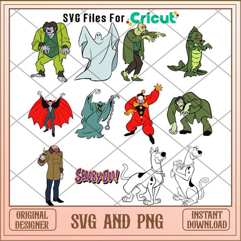 Scooby Doo Villains Characters Svg Bundle Svg Files For Cricut
