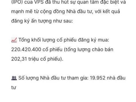 Cty Ck Vps Dự Kiến Lên Sàn Mã Vck Phát Hành Thành