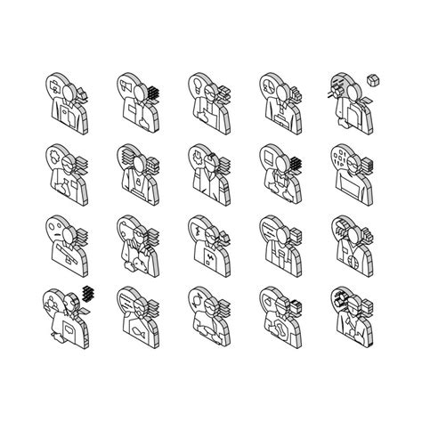 Scientist Laboratory Lab Science Isometric Icons Set Vector 39839534 Vector Art At Vecteezy