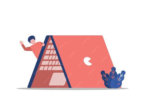 Premium Vector Gadget With Man Flat Illustration