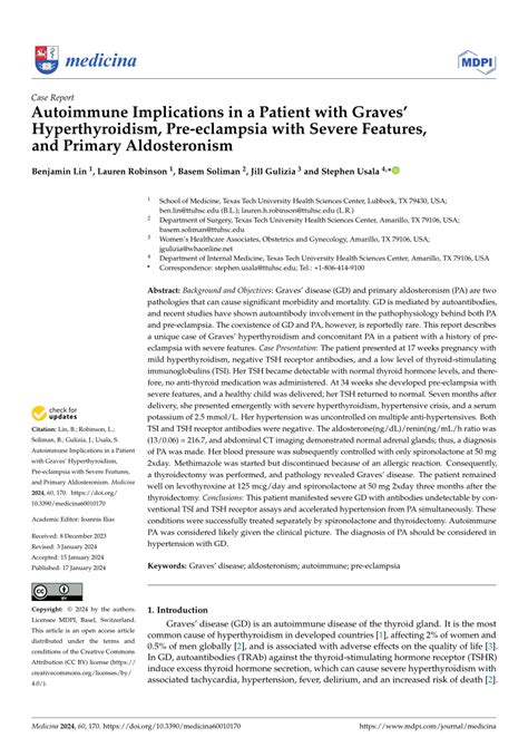 Pdf Medicina Case Report Autoimmune Implications In A Patient With Graves Hyperthyroidism