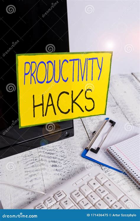 Word Writing Text Productivity Hacks Business Concept For Tricks That You Get More Done In The