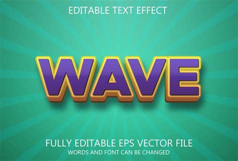 Premium Vector Wave Text Effect