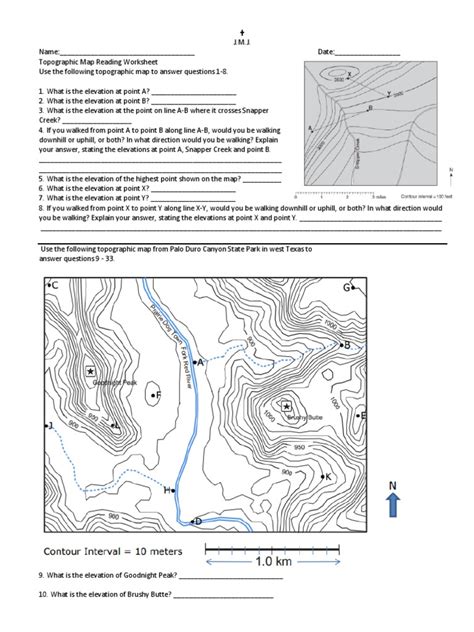 Worksheet Topographic Map Worksheet Answers Grass Fedjp Worksheet Study Site