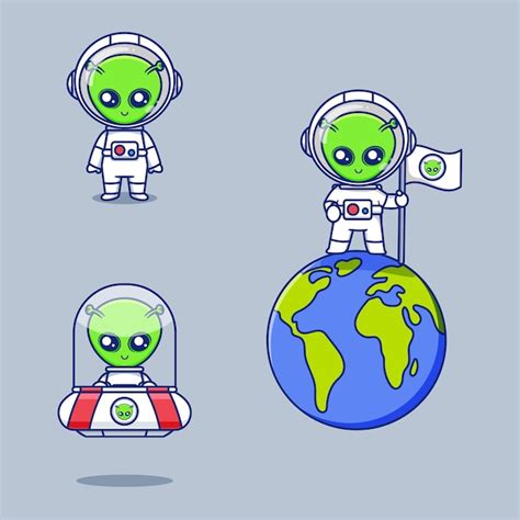 Premium Vector Collection Of Cute Alien Designs