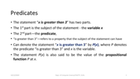 SOLUTION Predicates And Quantifiers I Studypool