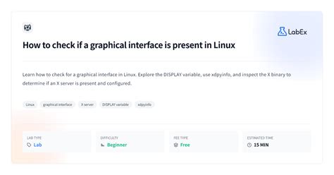 How To Check If A Graphical Interface Is Present In Linux Labex