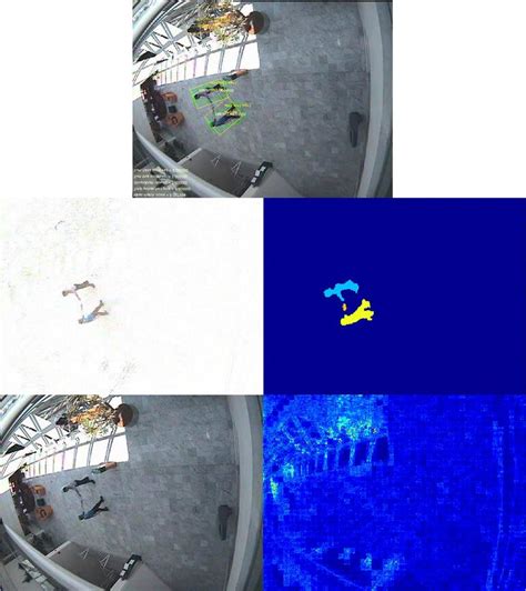 1 foreground detection and tracking results from left to right top