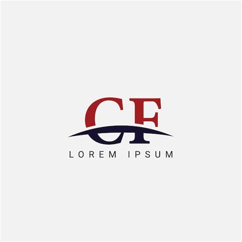Inicial c f cf letra plantilla vectorial de diseño de logotipo símbolo gráfico para la identidad