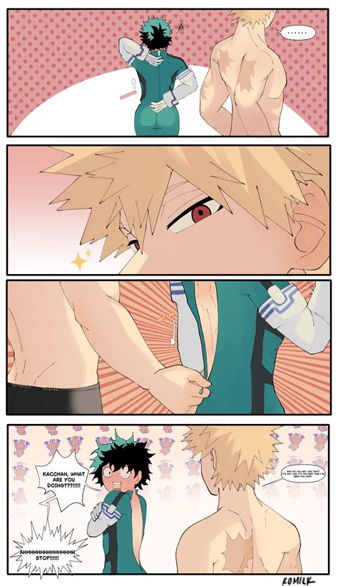 Bakugou Katsuki Midoriya Izuku Boku No Hero Academia Absurdres Highres 4koma Komilk Abs