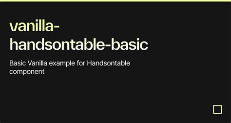 Handsontable Examples Codesandbox