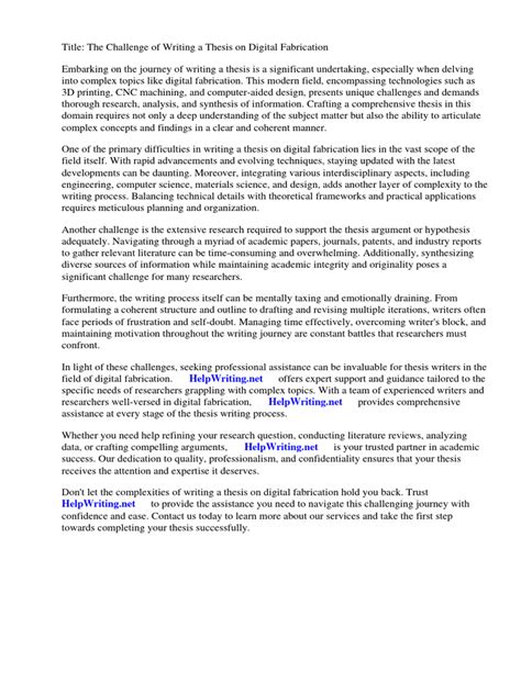 Digital Fabrication Architecture Thesis Pdf